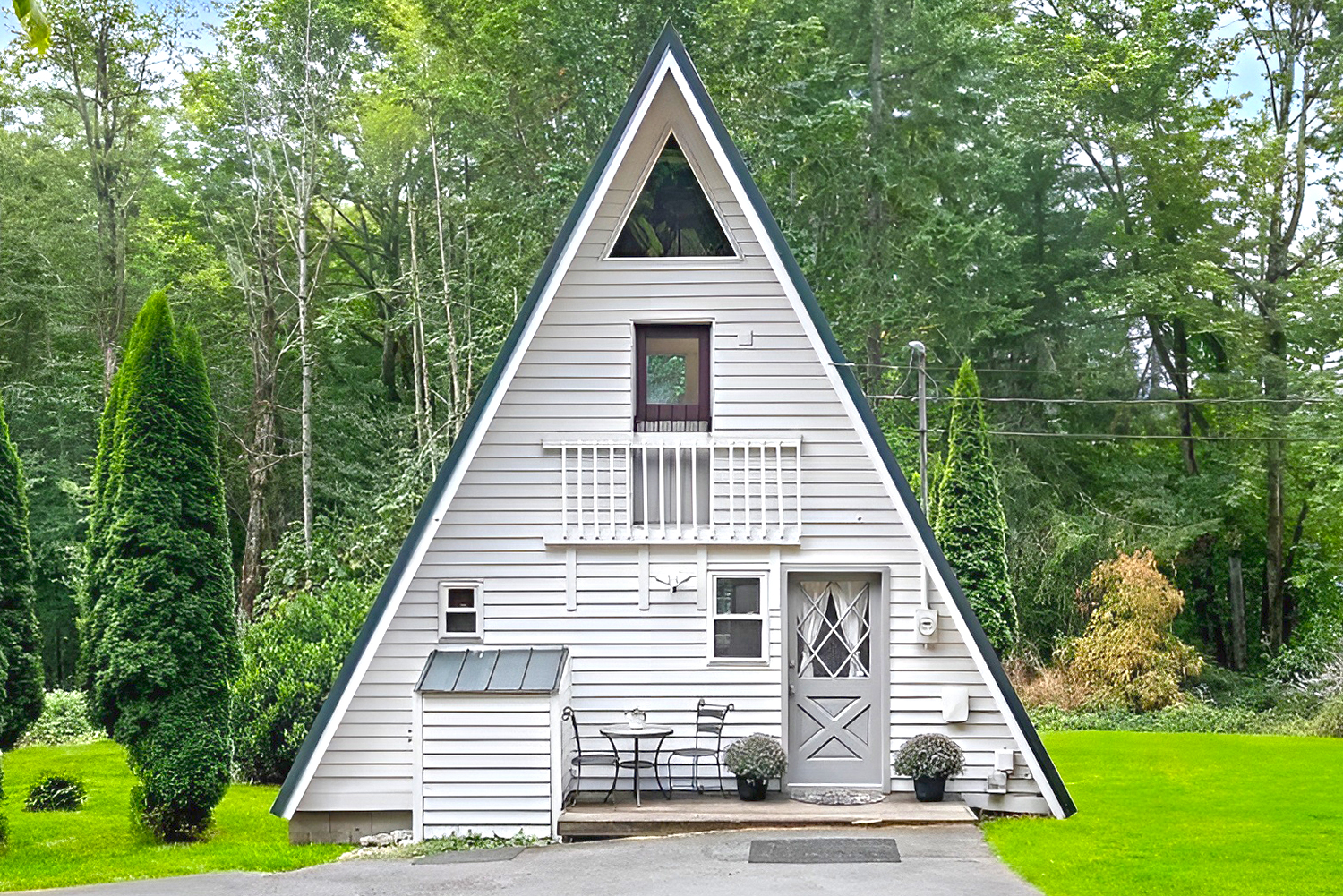 Step Inside This Cozy White A-Frame House